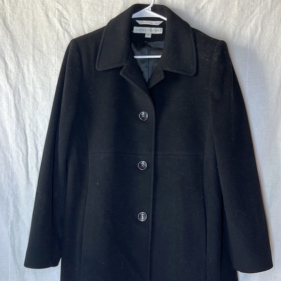 Larry Levine | Jackets & Coats | Larry Levine Black Long Trench Coat ...